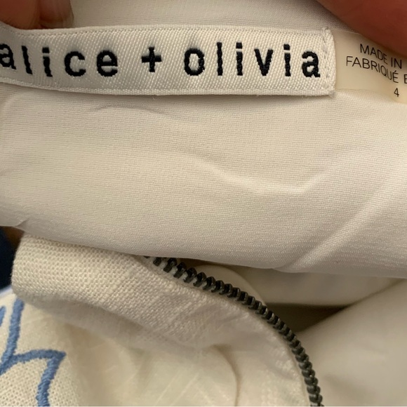 Alice + Olivia | Dresses | Alice And Olivia Malin Embroidered Dress 4 ...